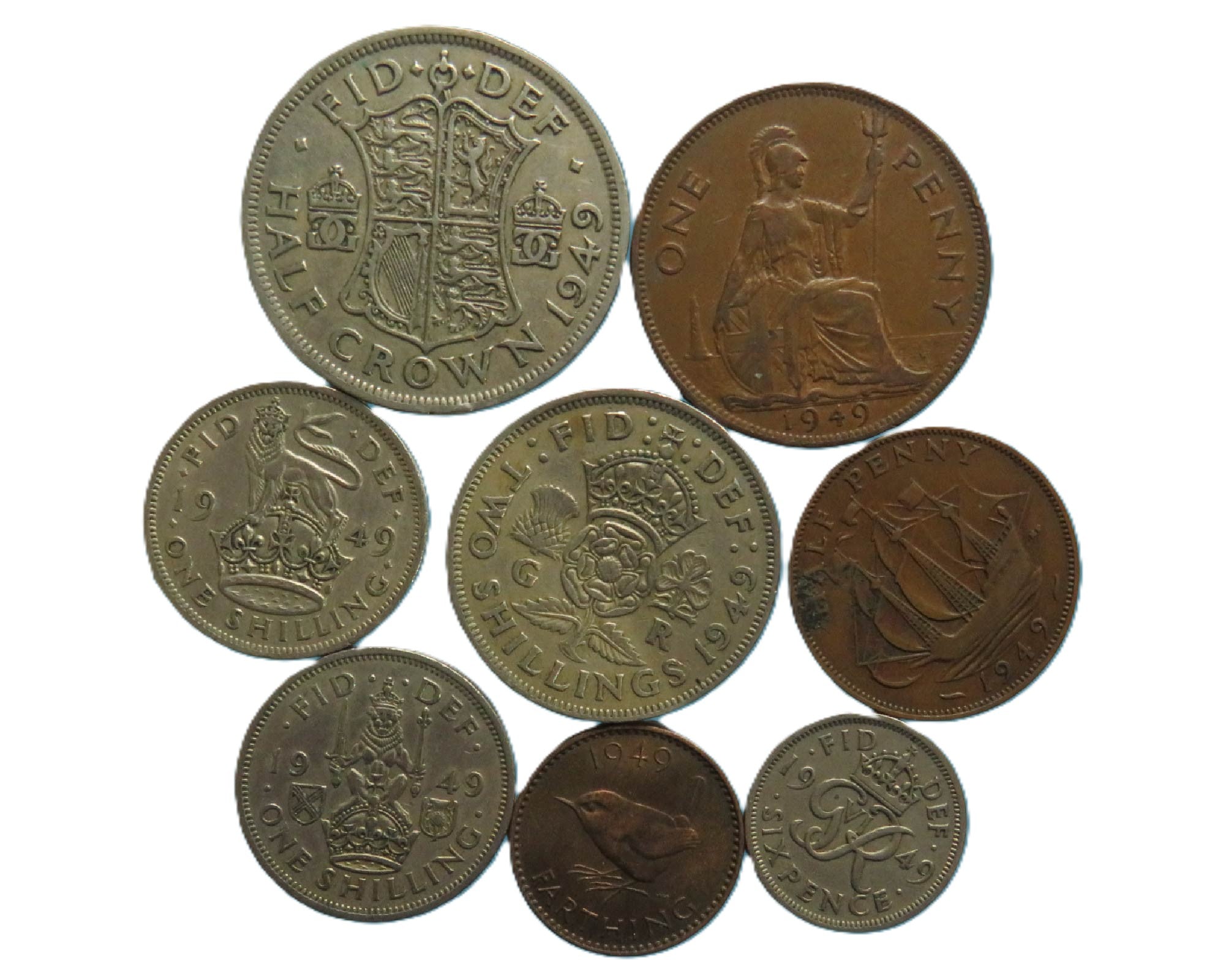 1949 British Coin Year Set | Genuine Old Coins Gift & Collectable – J.W ...