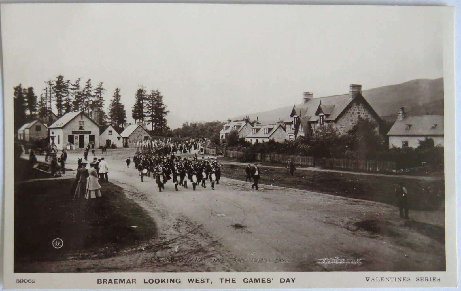 Old Postcard Of Braemar Looking West, The Games Day - Ref : 1001 – J.W ...
