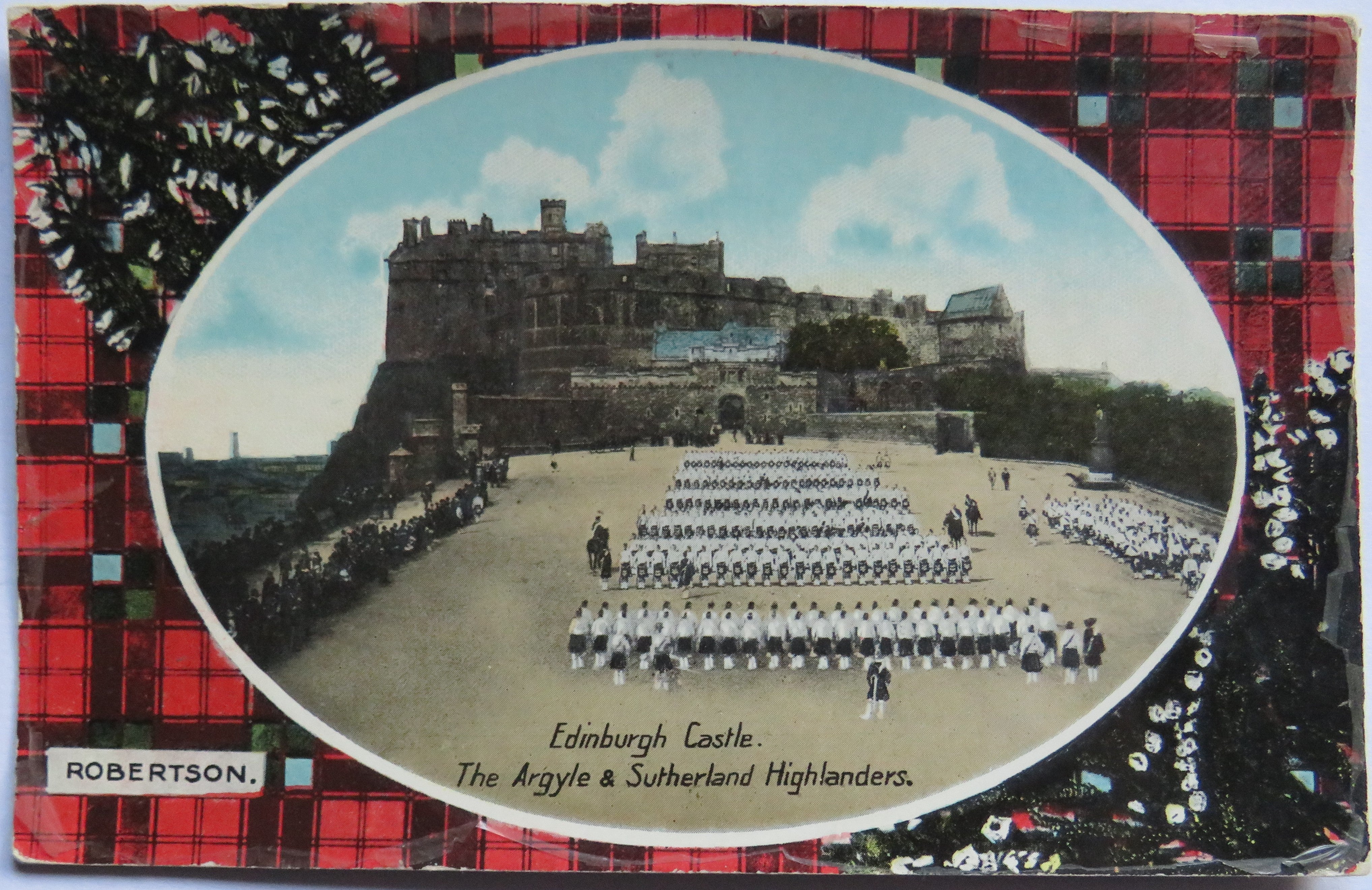Vintage Postcard of Edinburgh Castle, The Argyle & Sutherland Highland ...