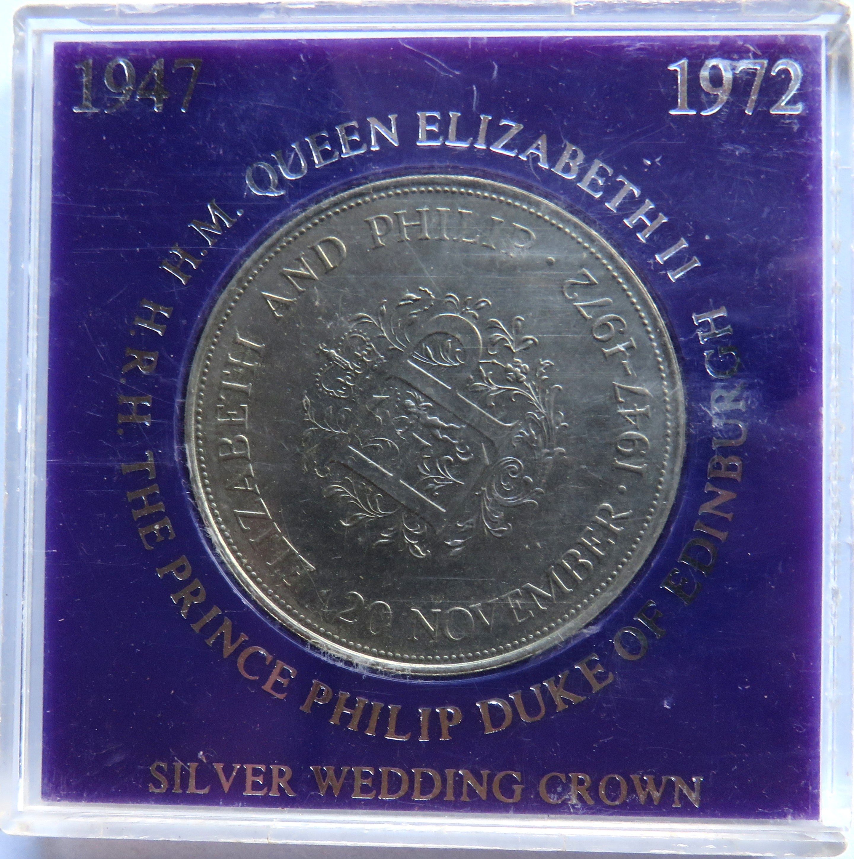 1972 Elizabeth and Philip Cased Commemorative Crown Coin – J.W.B Coins ...